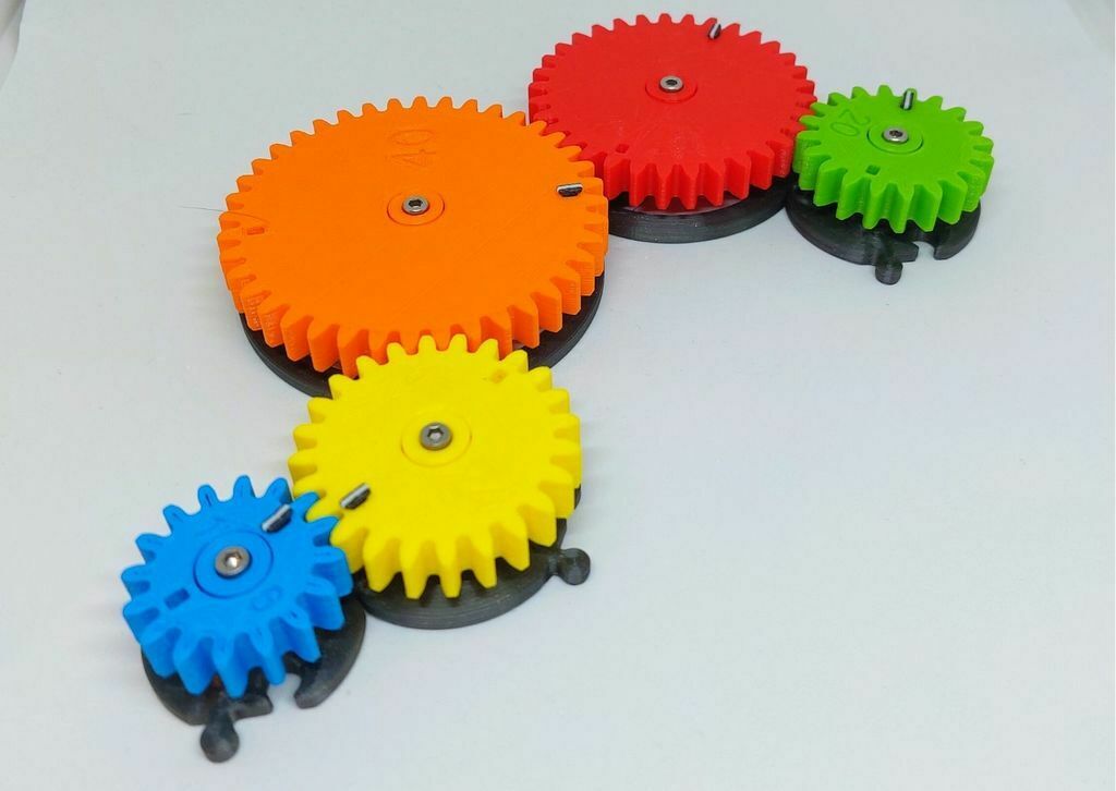 🧩 Gears Puzzle - Educational Kit・Free 3D File for ・Cults