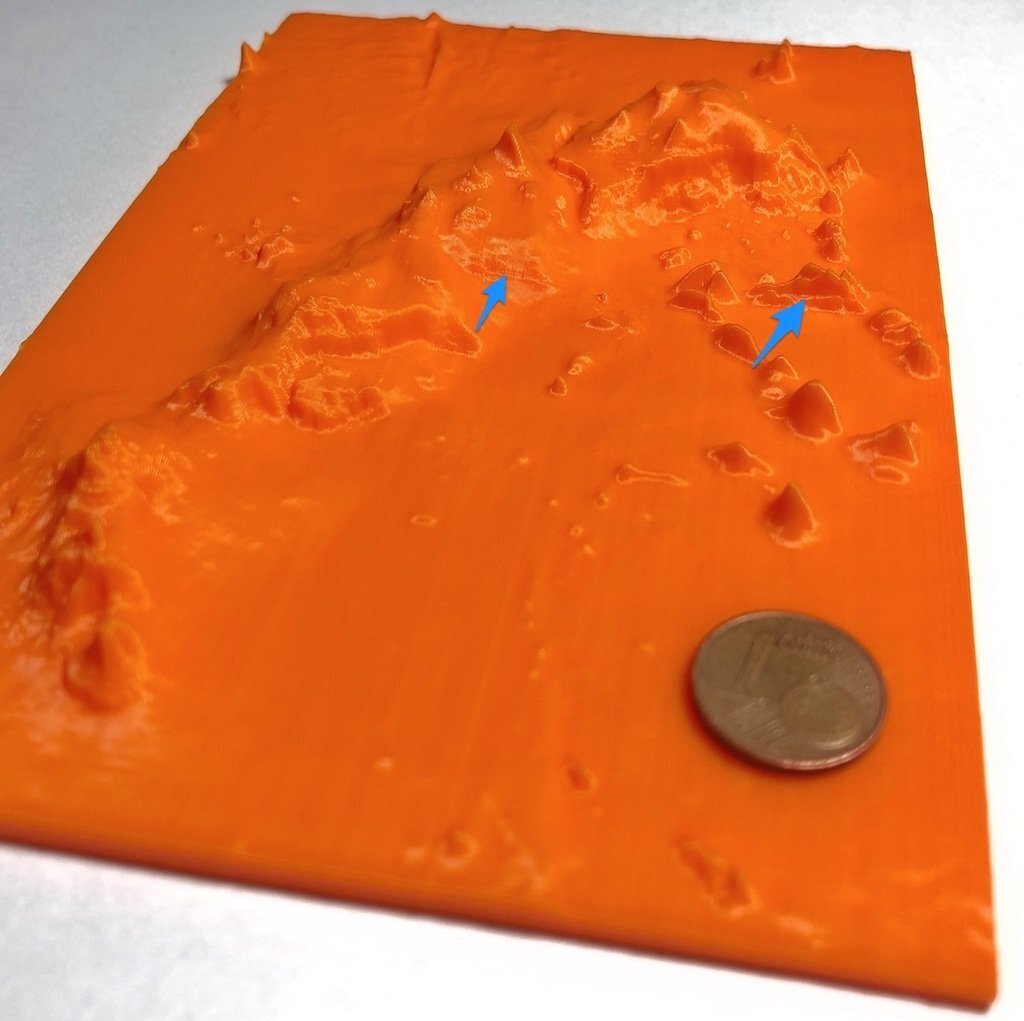 3D printable Hawaiian Islands with seafloor・Cults