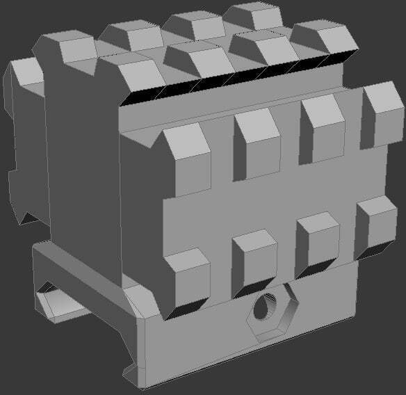 Free DXF file tri rail raiser 🔫 ・3D printing idea to download・Cults