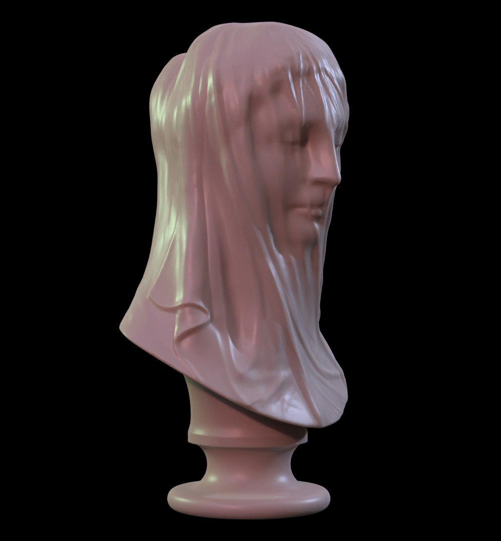 👩 The Veiled Woman Head・ STL File for 3D printing・Cults