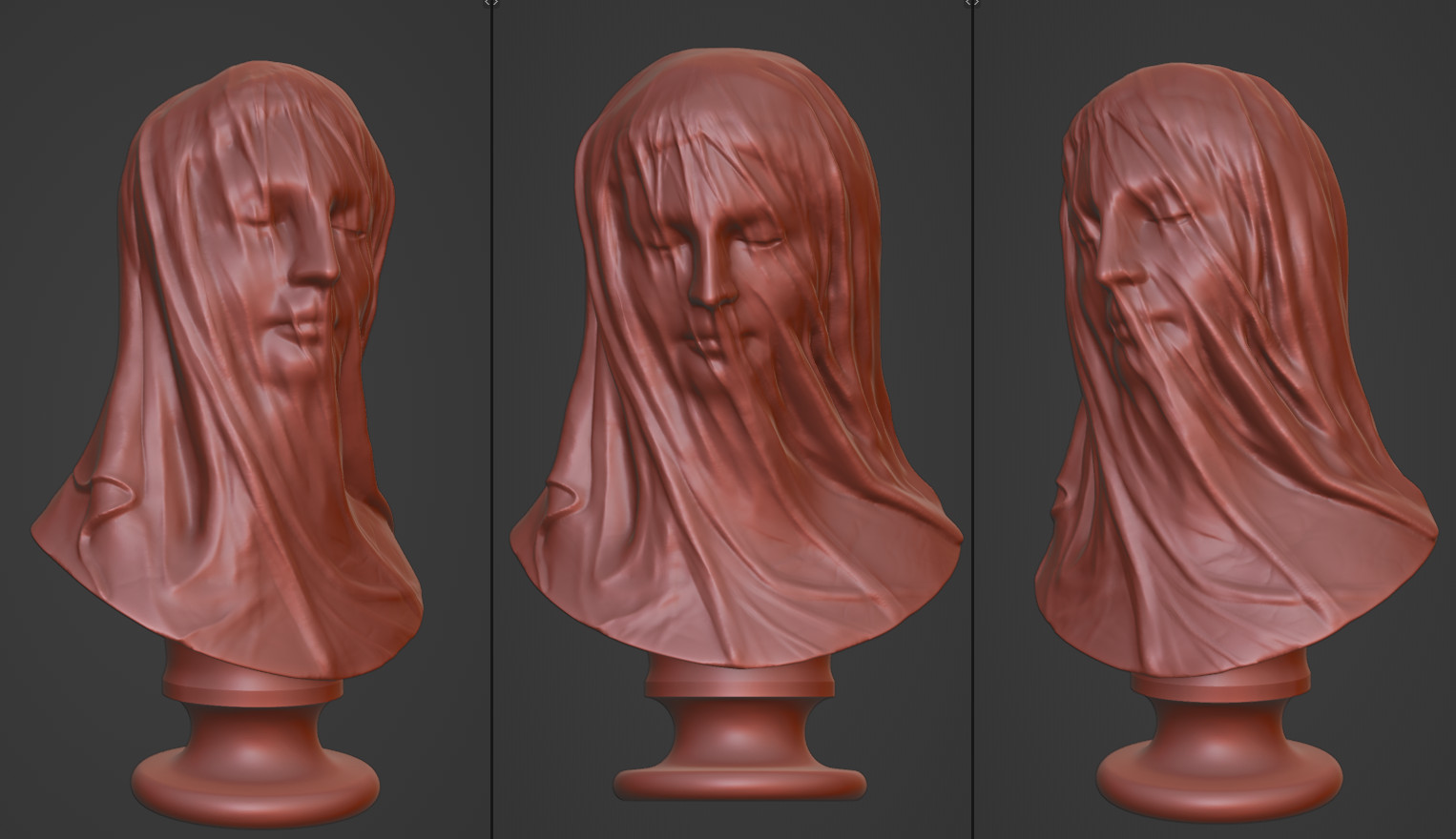 👩 The Veiled Woman Head・ STL File for 3D printing・Cults