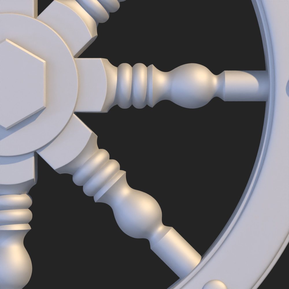 🚢 Ship Steering Wheel・ STL File for ・Cults