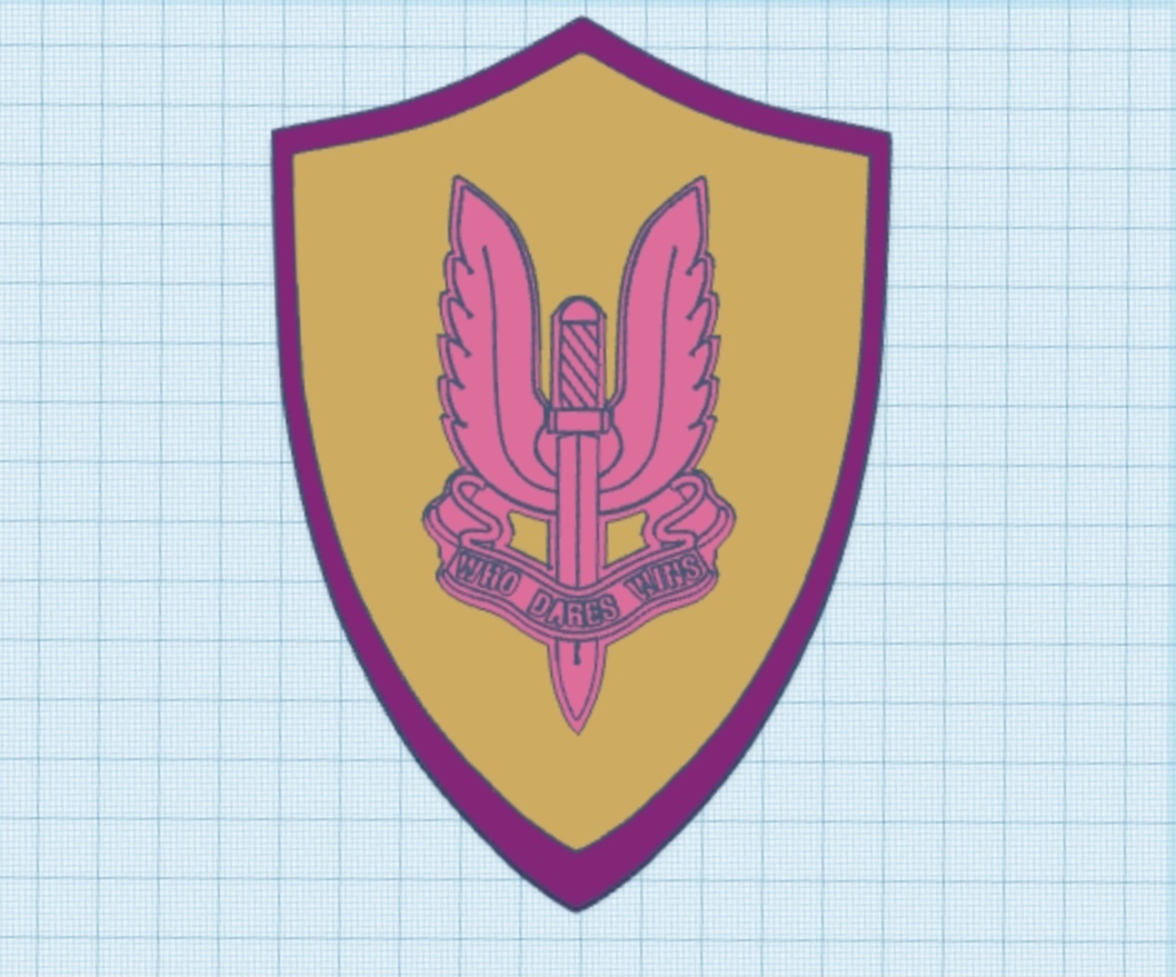 📛 SAS Badge / Shield・Free STL File for ・Cults