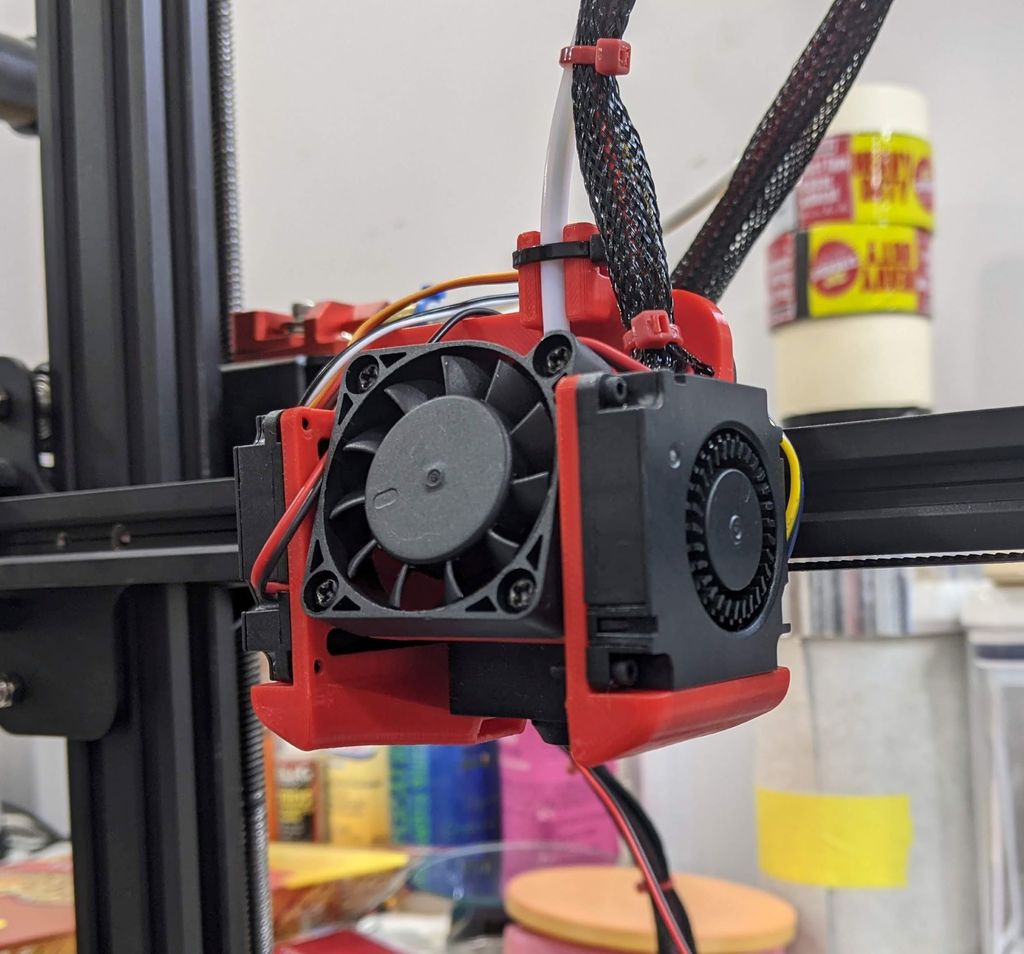 🔧 Dual Cooling Fan Upgrade with BLtouch Mount for Creality Ender 3 and Ender 3 Pro・Free STL File ...