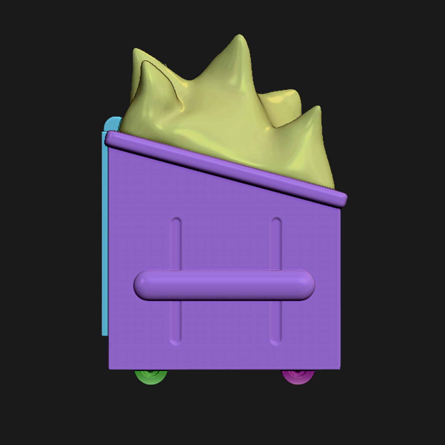 🔥 Cute Dumpster Fire light・ STL File for ・Cults