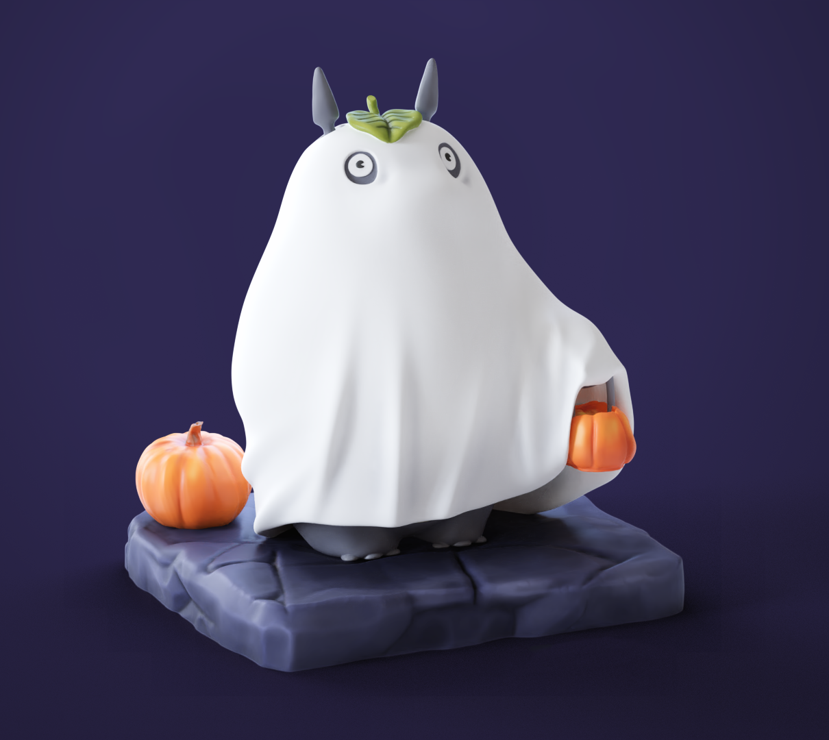 🎃 Halloween Totoro・Free STL File for ・Cults