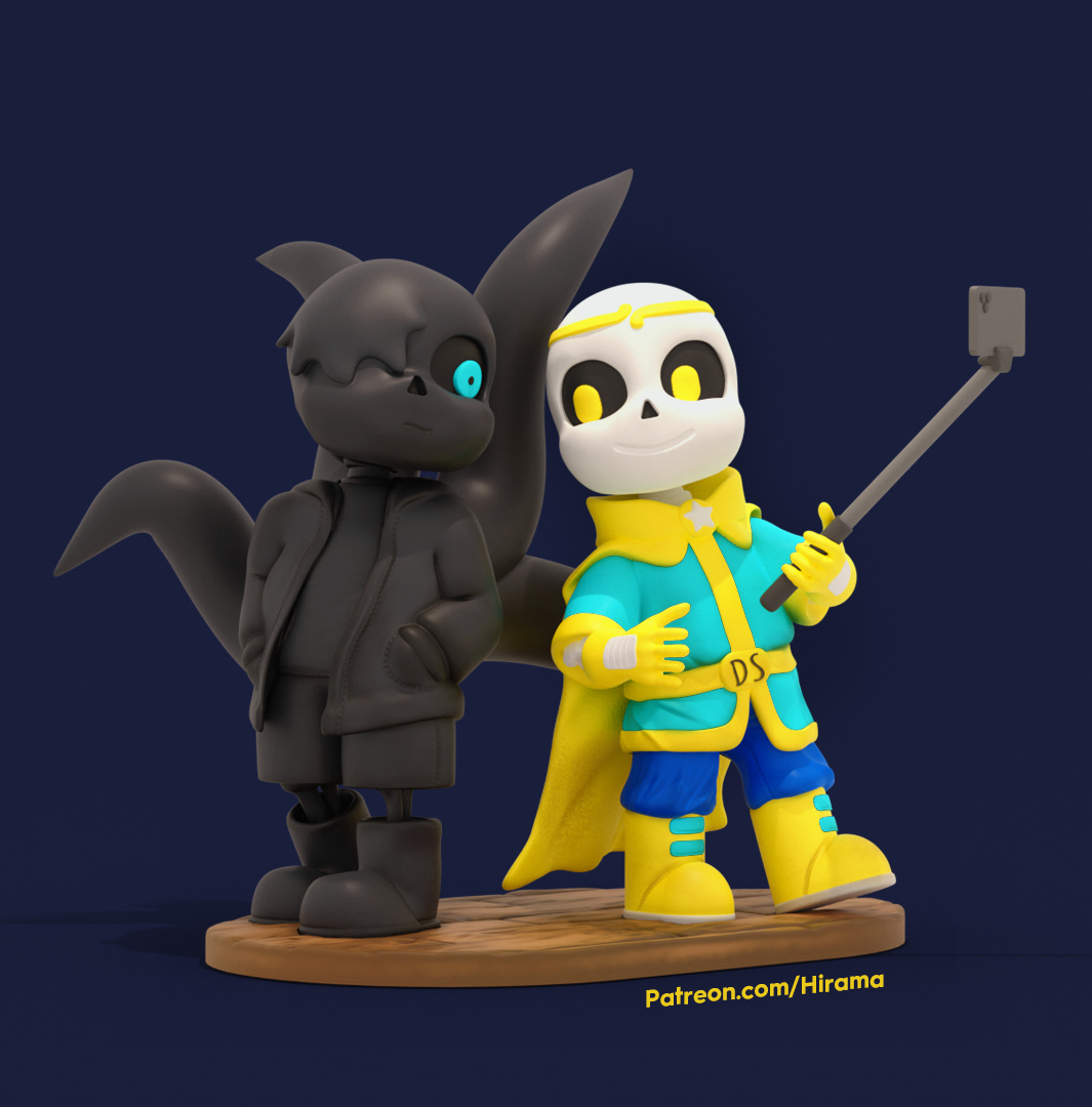 🎨 Dream Sans Undertale diorama・ STL File for ・Cults