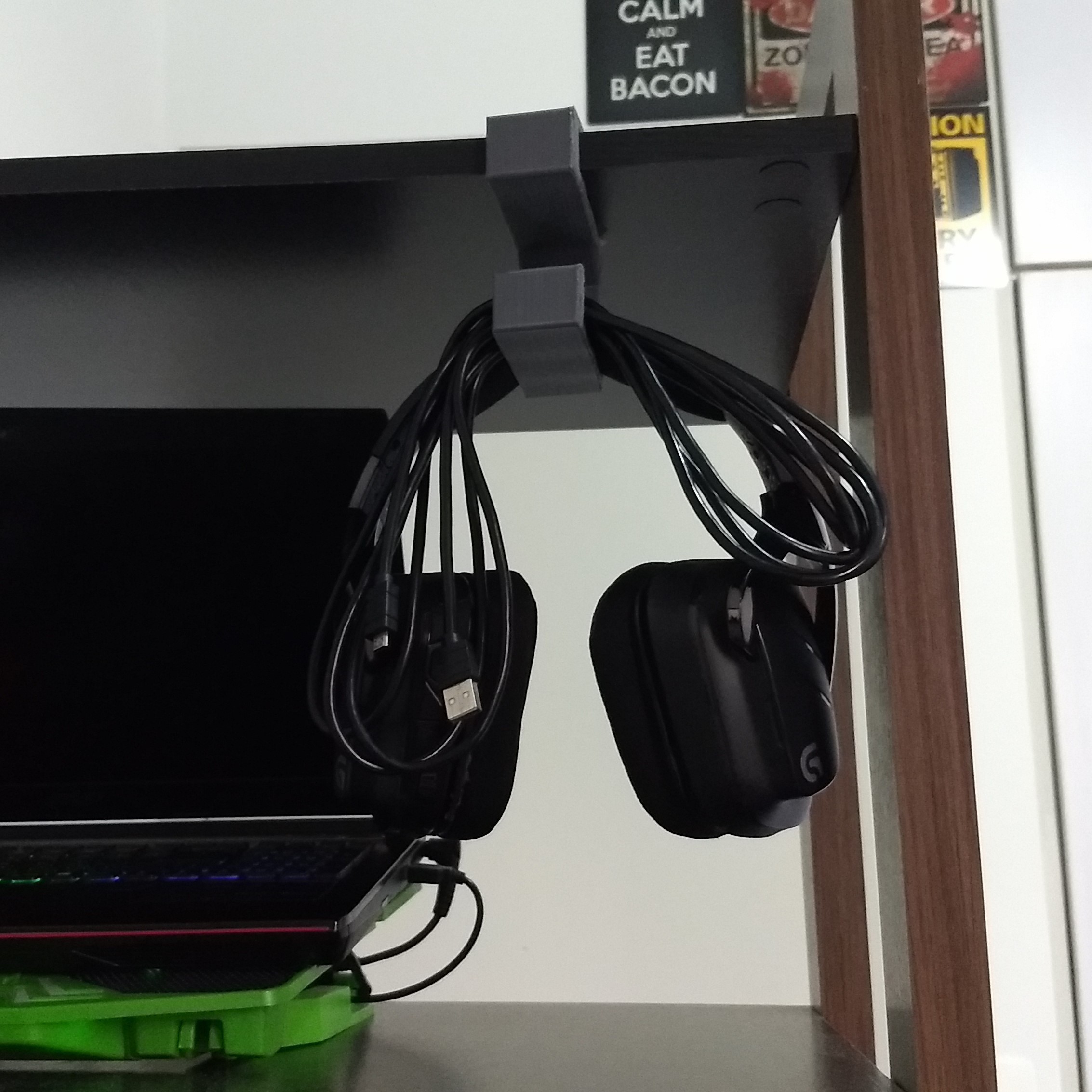 🎧 Headphone / Headset Holder - Shelf Hook・Free STL File for ・Cults