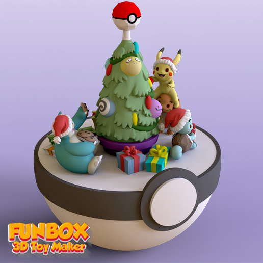 🐉 Pokemon Squirtle Christmas Toy・Free 3D File for 3D printing・Cults