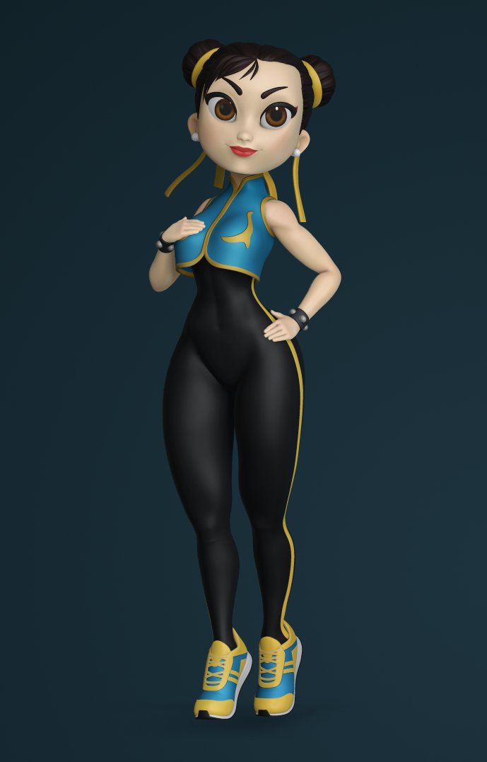 3D file Chun-li Cartoon 🫦 ・3D printable model to download・Cults