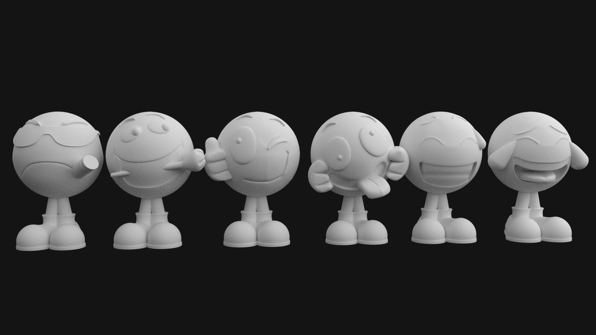 Fichier STL Pack avec poupées Emoji stl pour impression 3D 🏠 ・Plan à ...