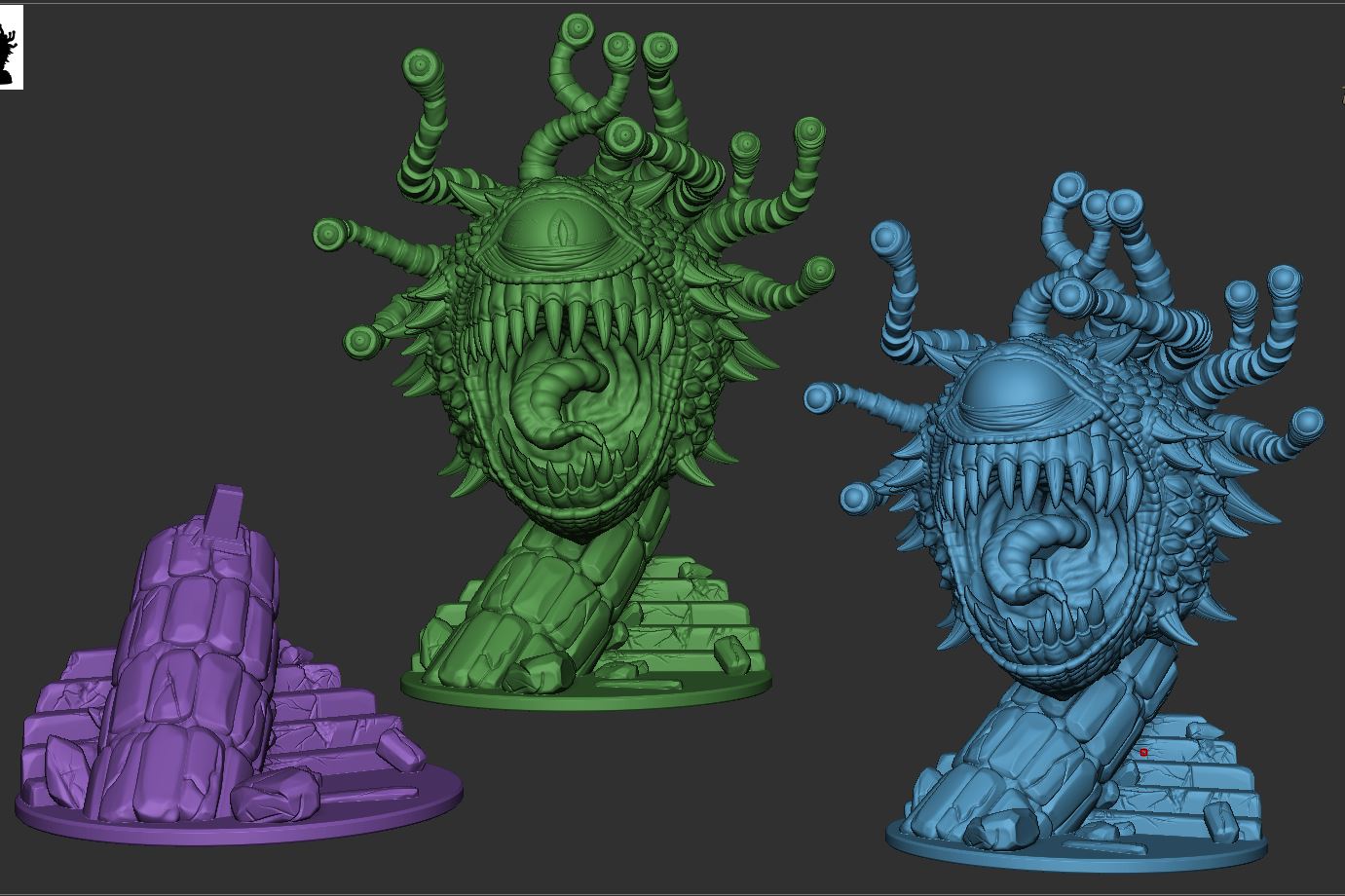 👹 Beholder DnD Monster・ STL File for ・Cults