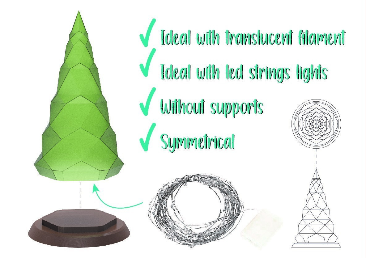 STL file Christmas Tree Lamp 🎄・3D print model to download・Cults