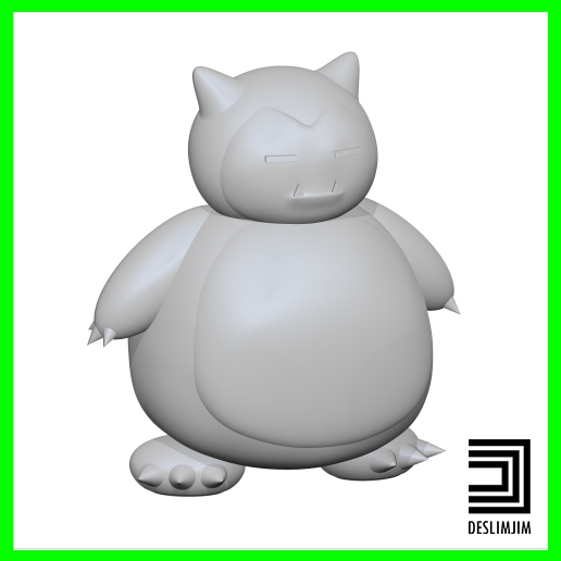 🐉 Snorlax - Pokemon Stand model・ 3D File for 3D printing・Cults