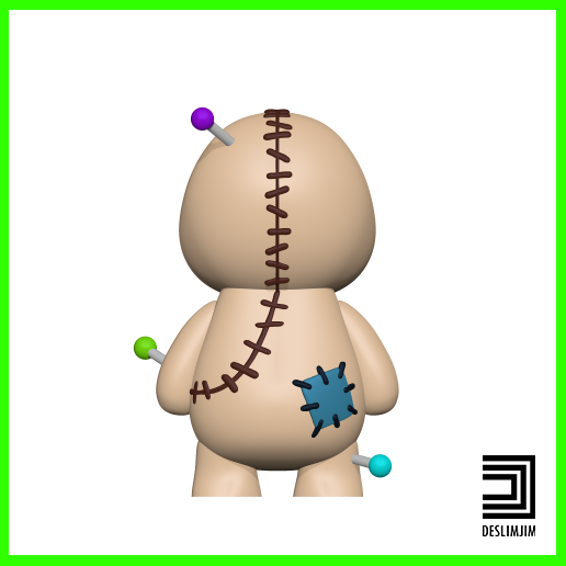 🧙‍♀️ Vodu Voodoo Doll mystic Terror DIY・ 3D File for 3D printing・Cults