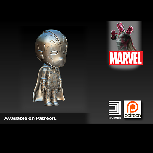 🦸 Vision - Avengers Vingadores・ 3D File for ・Cults