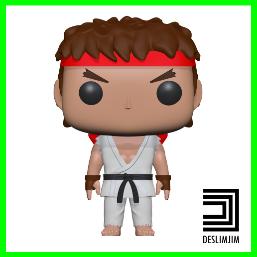 🇷🇺 RYU - STREET FIGHTER FUNKO POP・ STL File for 3D printing・Cults