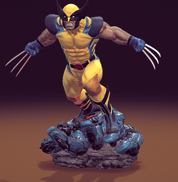 🗿 Wolverine sculpture・ STL File for ・Cults