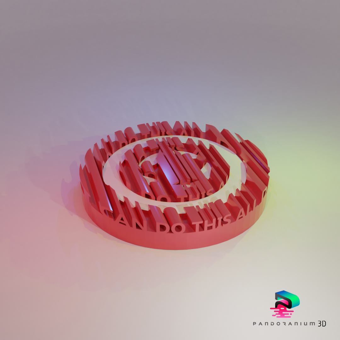 STL file 3D Word Shape - I Can Do This All Day 🥫 ・3D print design to ...