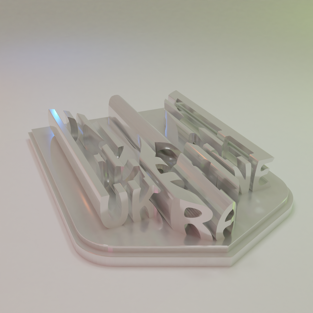 🇺🇦 Ukraine 3D Flag・Free STL File for ・Cults