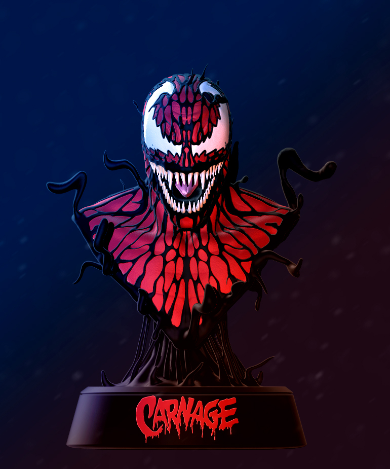 🎨 CARNAGE FAN ART・ 3D File for ・Cults