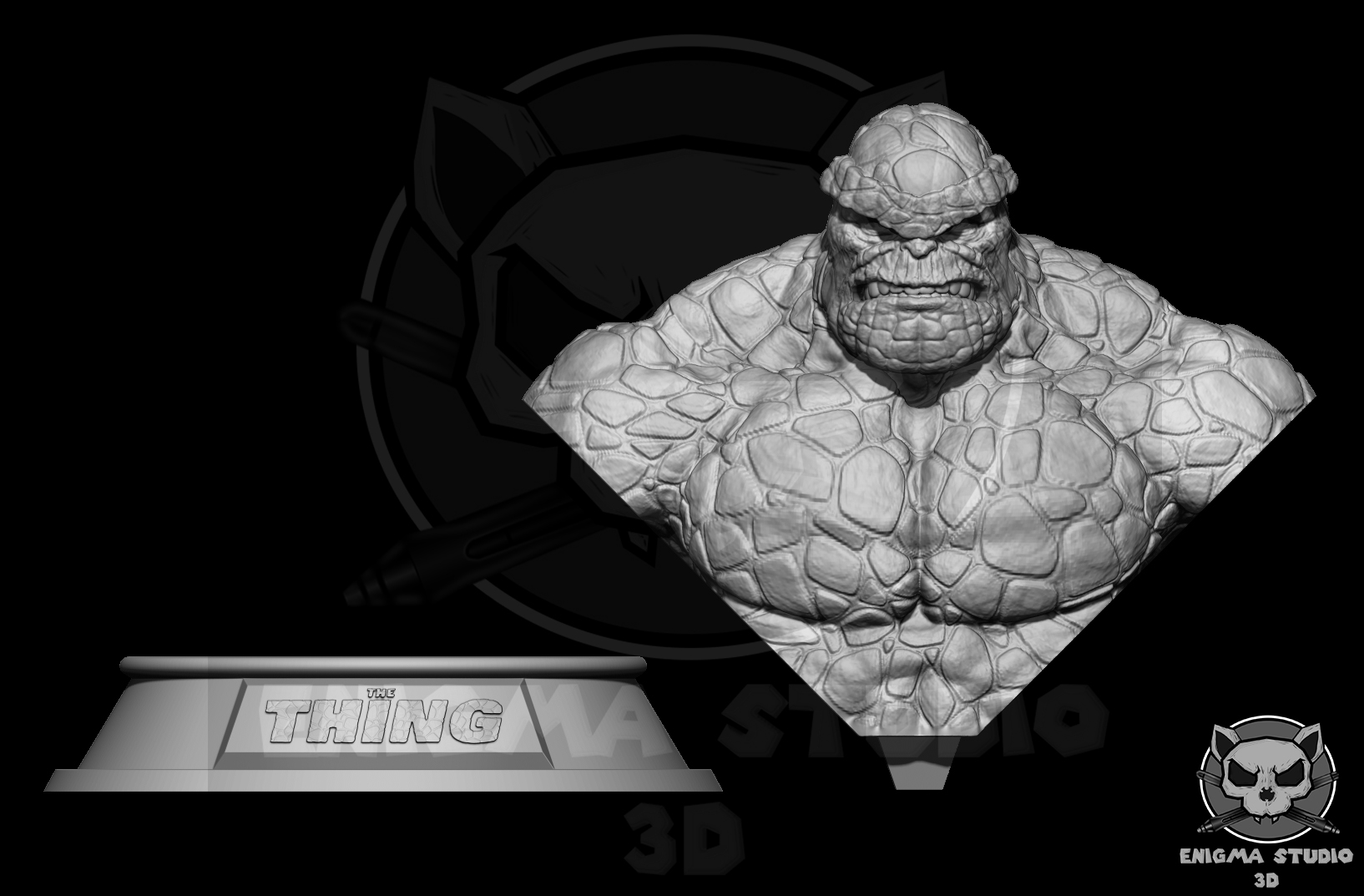 👤 THE THING BUST - FAN ART・ 3D File for ・Cults