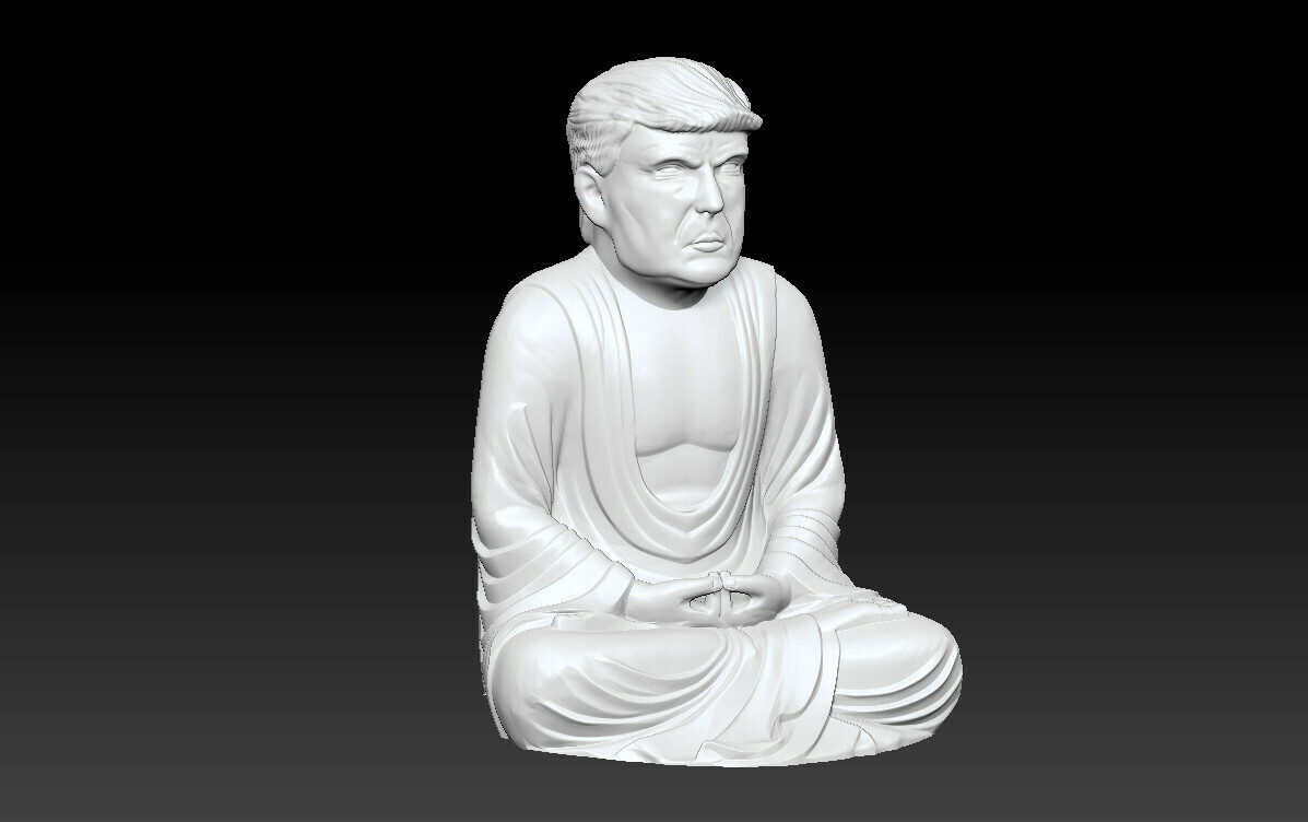 🎨 Trump Buddha 1・ STL File for ・Cults