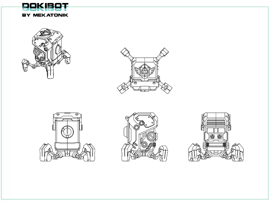 🤖 Dokibot - desktop toy/ applepencil-1 charging dock・ 3MF File for ・Cults