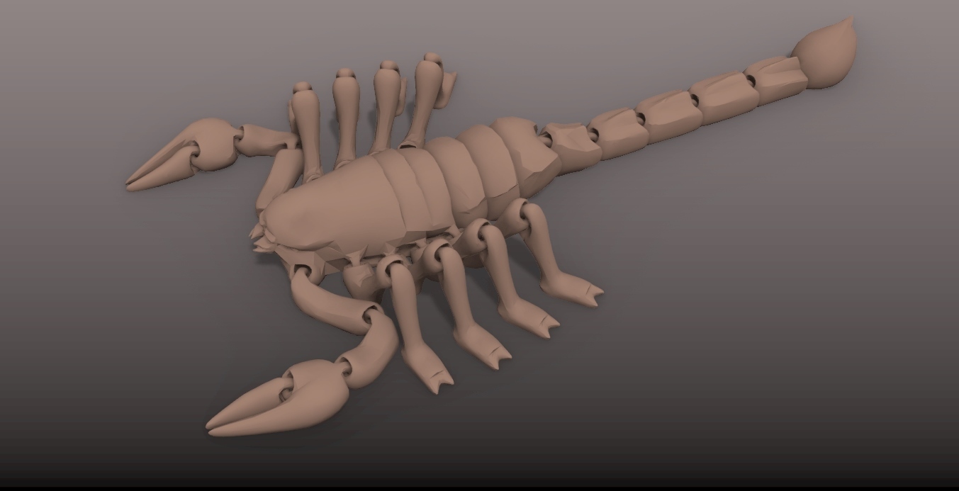 STL file Scorpion Low Poly 🦂 ・Model to download and 3D print・Cults