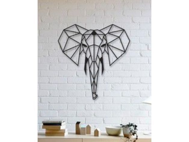Free STL file Elephant Wall Sculpture 2D 🐘・3D printing design to ...