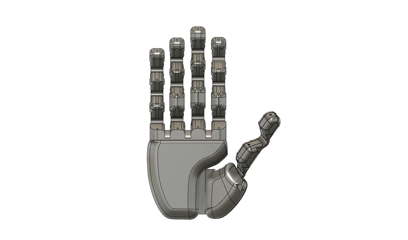 🤖 robot hand, modular robotic hand・ STL File for ・Cults