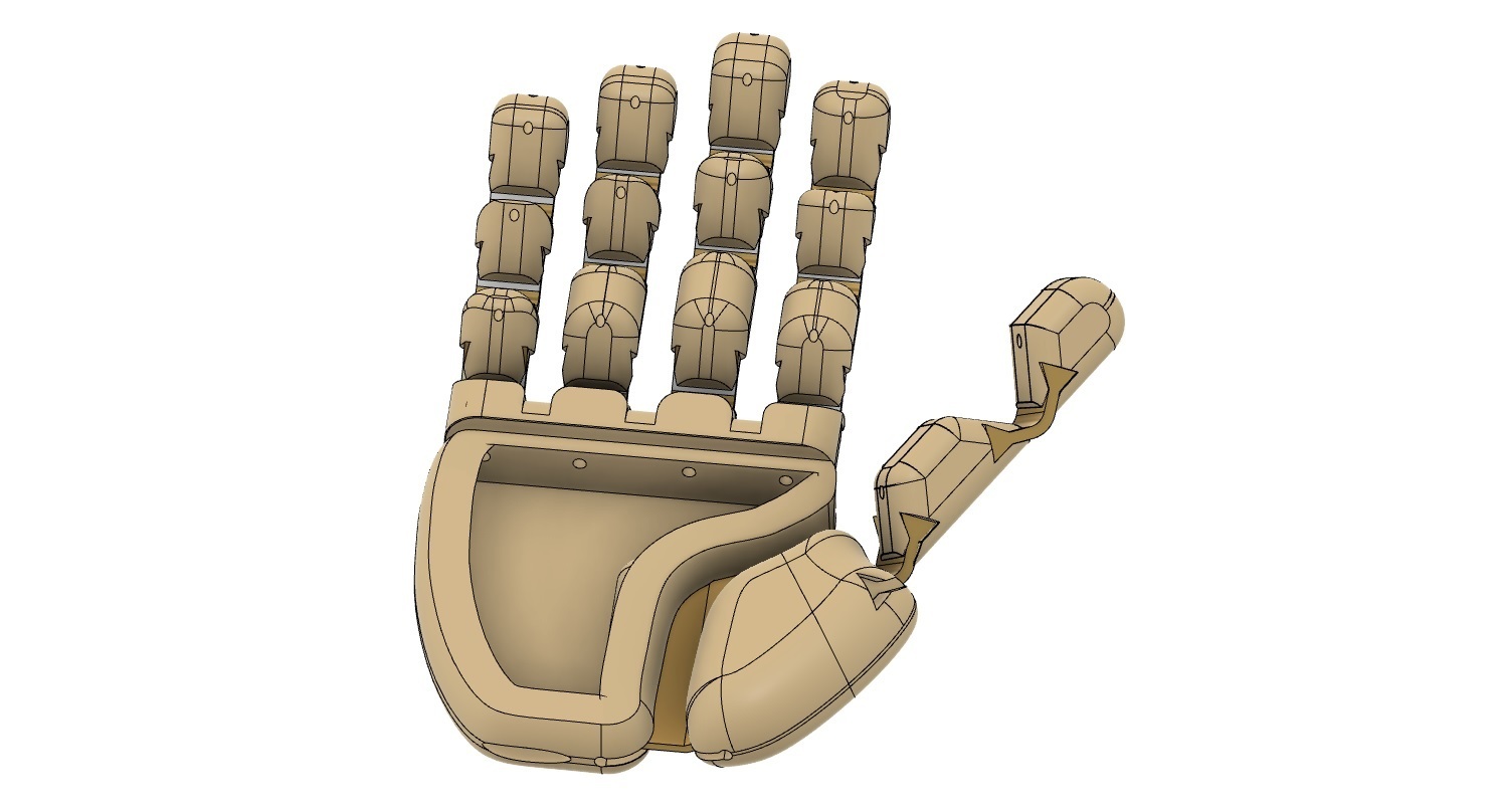 🤖 robot hand, modular robotic hand・ STL File for ・Cults