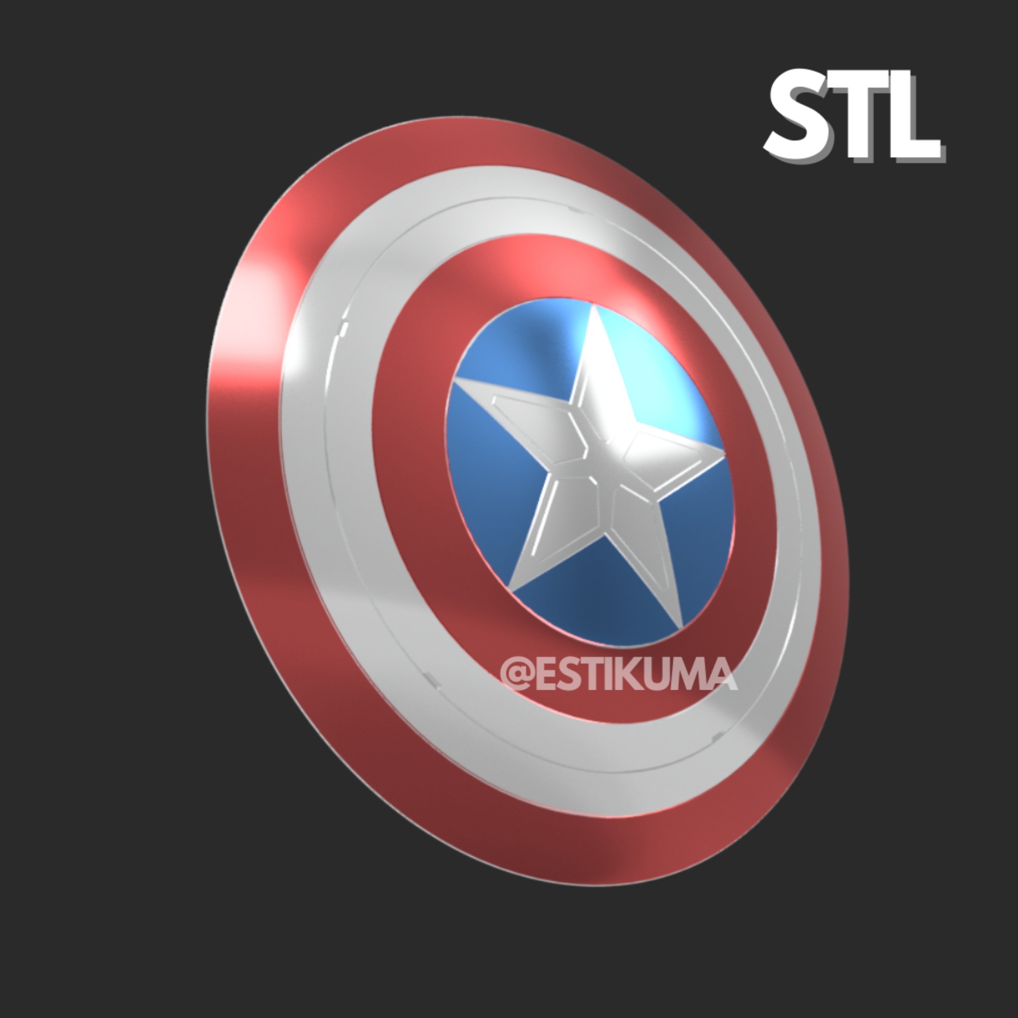 🛡️ Captain America Shield - STL - 3D Files・ 3D File for ・Cults