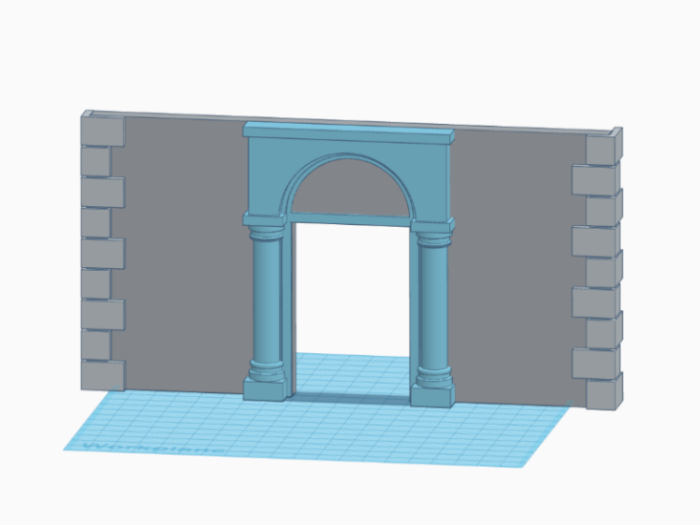 🚪 Romanesque / Norman inspired entrance / door for tabletop buildings ...