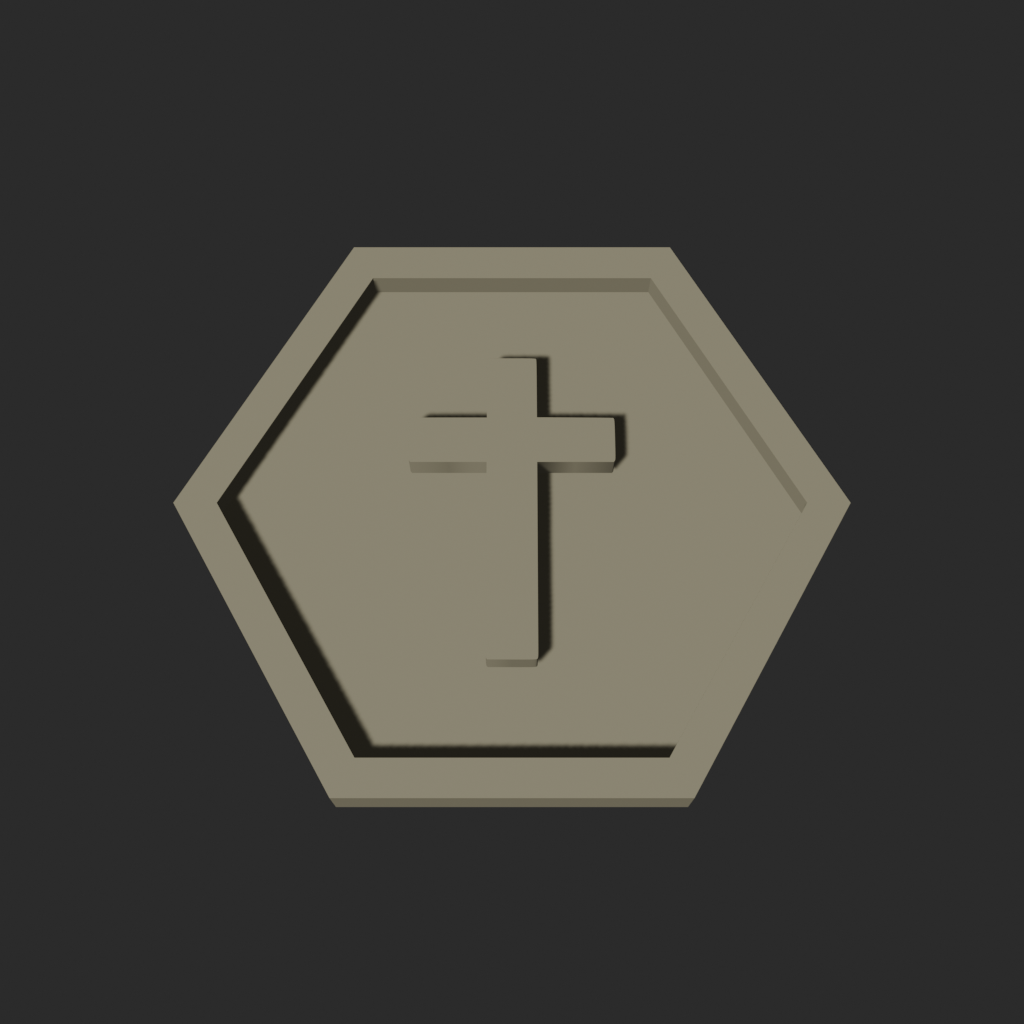 Christian Cross Hexagon – 3D Printable Game Token・ STL File for 3D ...