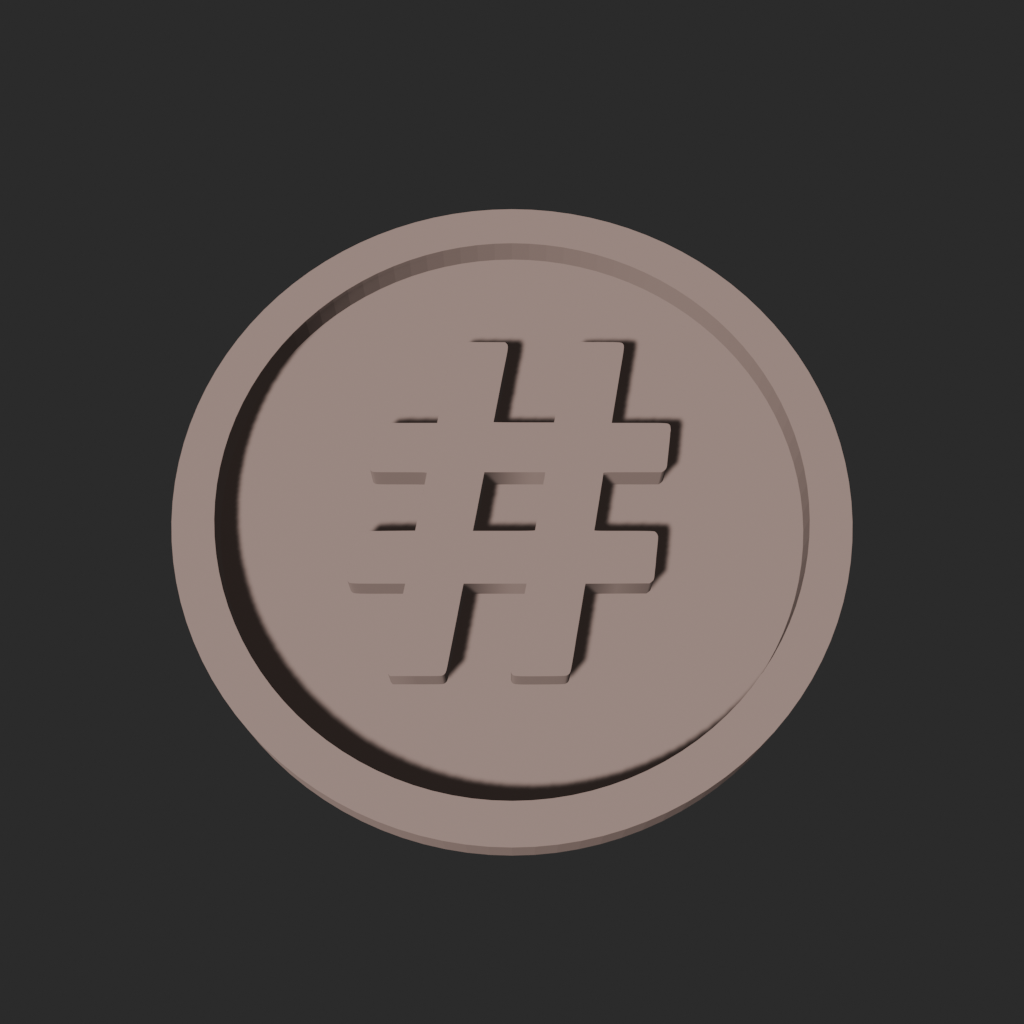 🎲 Hashtag Meeple Disc – 3D Printable Game Token・ 3D File for 3D ...