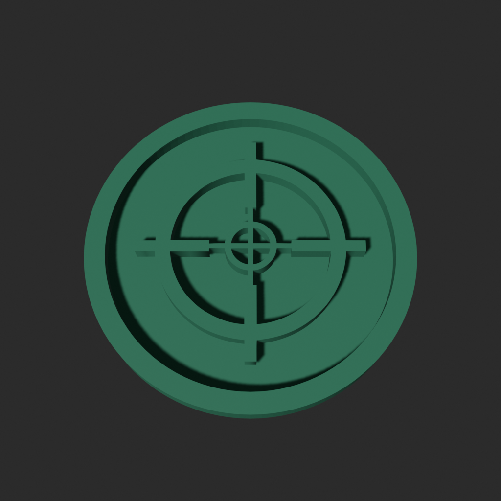 🎲 Crosshair Symbol Disc – 3D Printable Game Token・ 3D File for 3D ...