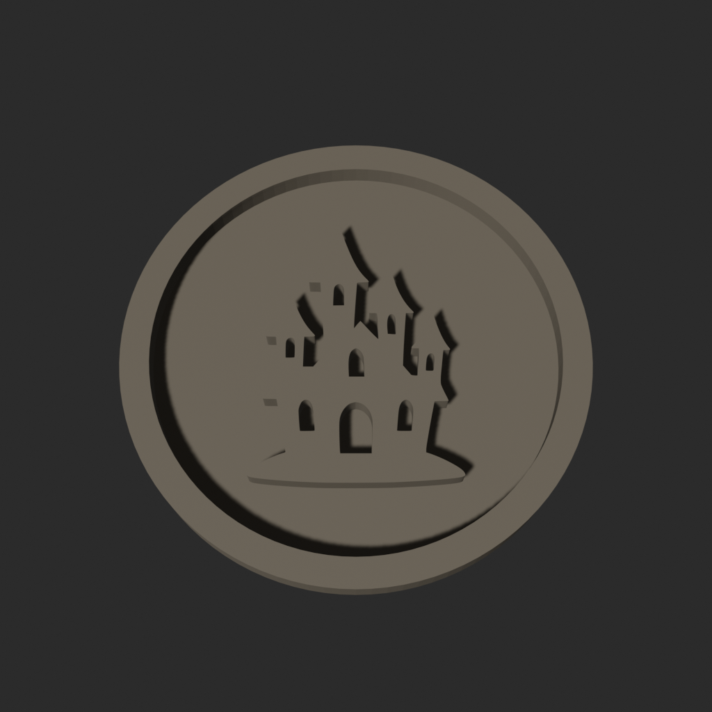 👻 Haunted House Symbol Disc – 3D Printable Game Token・ 3D File for 3D ...