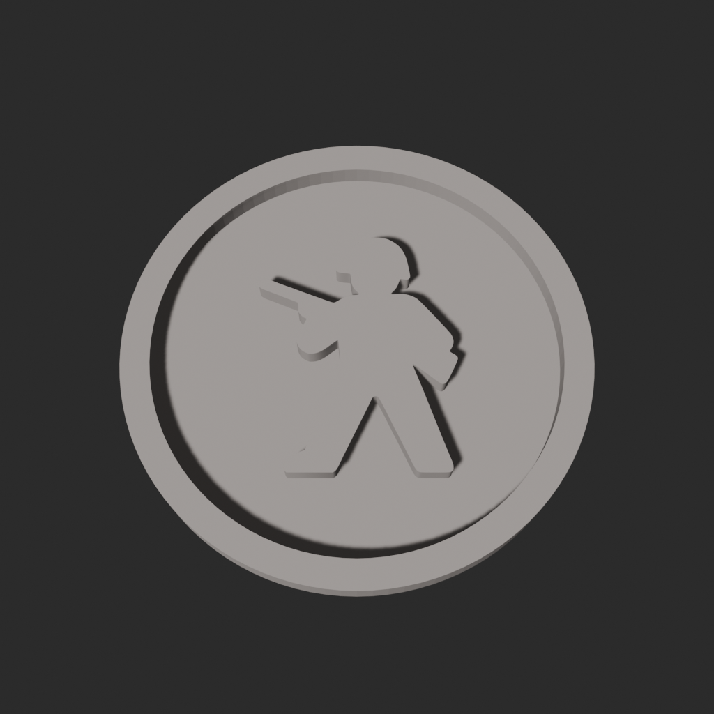 🫡 Soldier Disc – 3D Printable Game Token・ 3D File for 3D printing・Cults