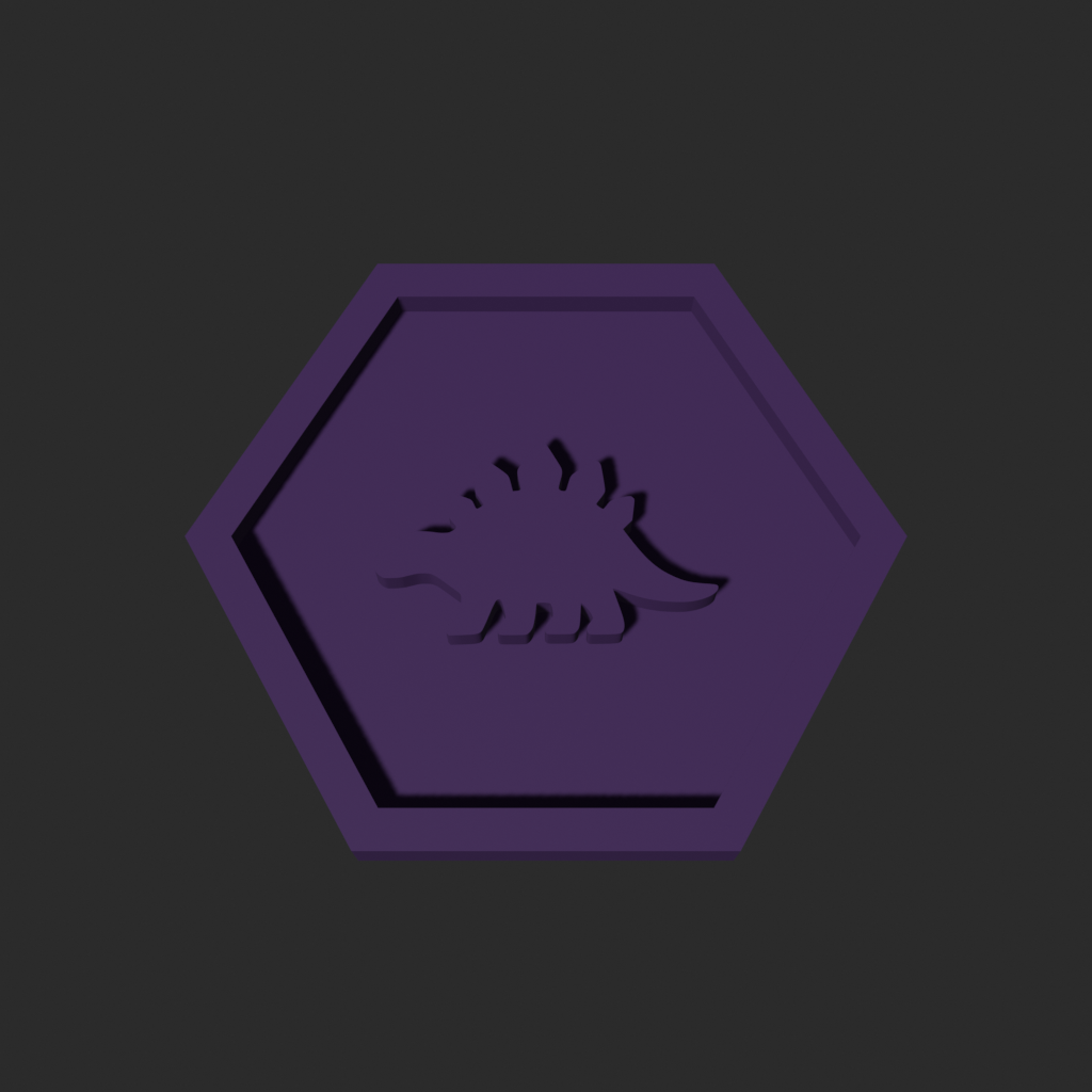 🎲 Stegosaurus Meeple Hexagon – 3D Printable Game Token・ 3D File for 3D ...