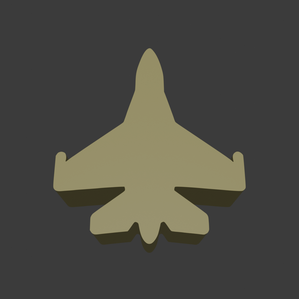 ️ Jet Fighter Aircraft Meeple Silhouette – 3D Printable Game Token・ 3D ...