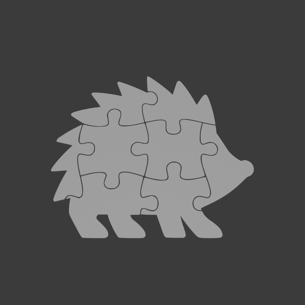 🦔 Hedgehog Jigsaw Puzzle – 3D Printable Game・ 3D File for 3D printing・Cults