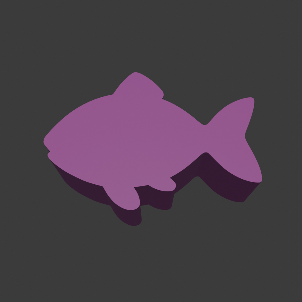 🐠 Fish Meeple Silhouette – 3D Printable Game Token・ 3D File for 3D ...