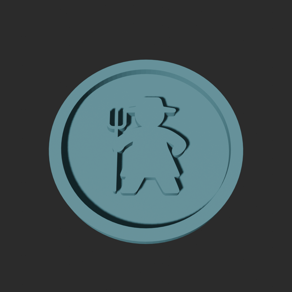 🧑‍🌾 Farmer Meeple Disc – 3D Printable Game Token・ 3D File for 3D ...