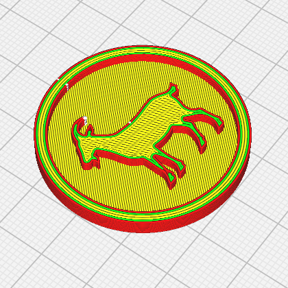 🐐 Goat Meeple Disc – 3D Printable Game Token・ 3D File for 3D printing・Cults