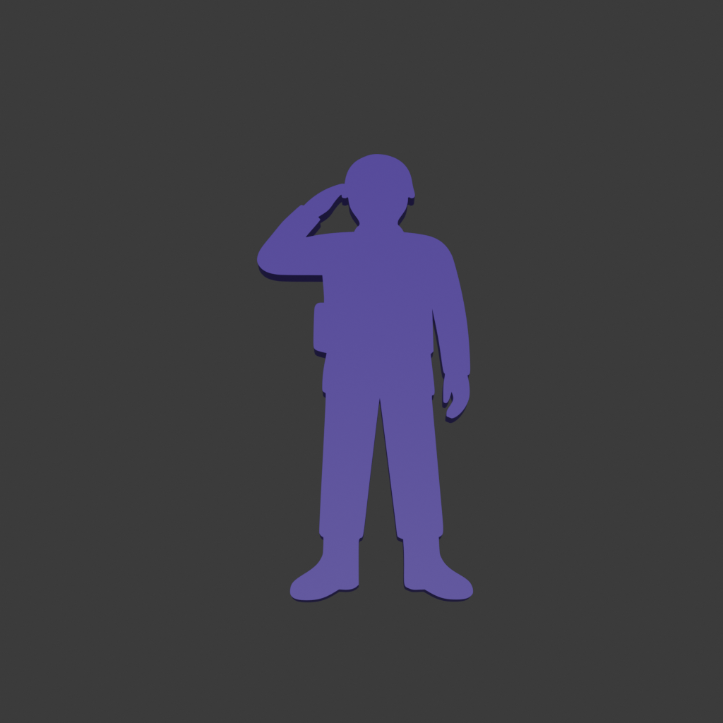 🫡 Soldier Salute Figlet – 3D Printable Art Figures with Style・ STL File ...