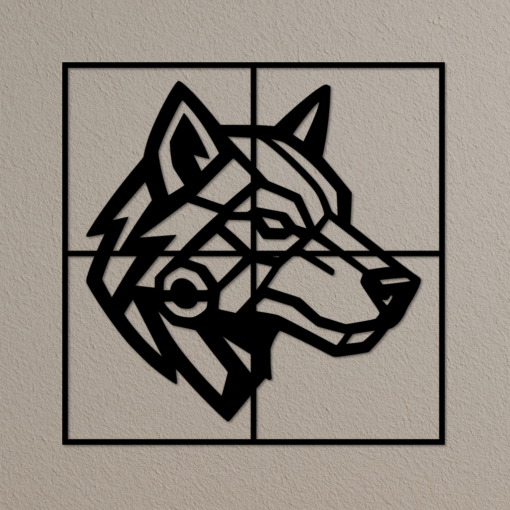 🐺 Cyber Wolf XL Wall Art - Decoración imprimible en 3D・Archivo 3D para ...