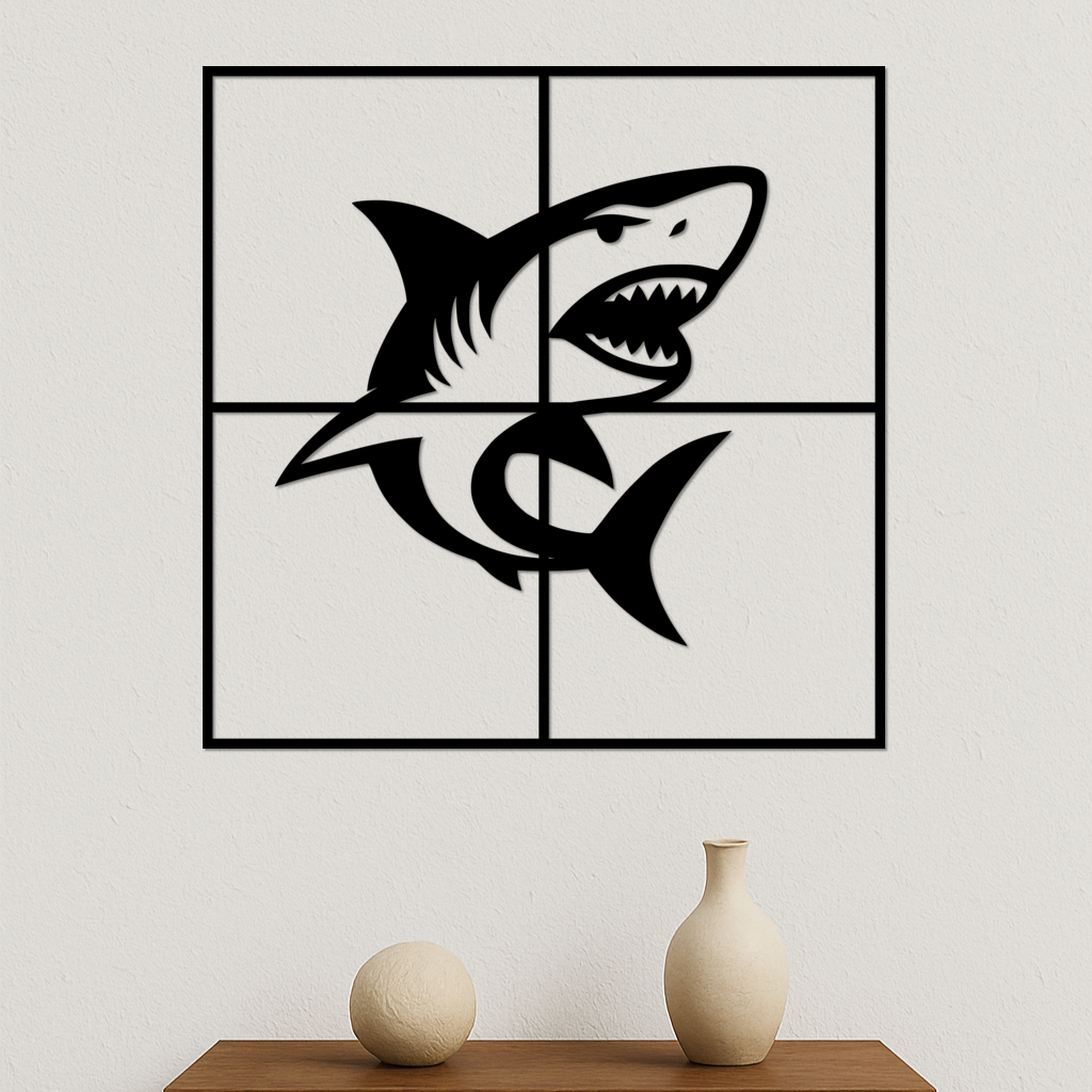 🦈 Edgeform Shark XL Wall Art – 3D Printable Decor・ 3D File for 3D ...
