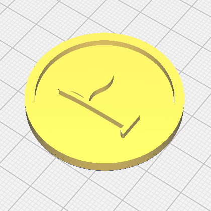 🎲 Flag Symbol Disc – 3D Printable Game Token・ 3D File for 3D printing・Cults