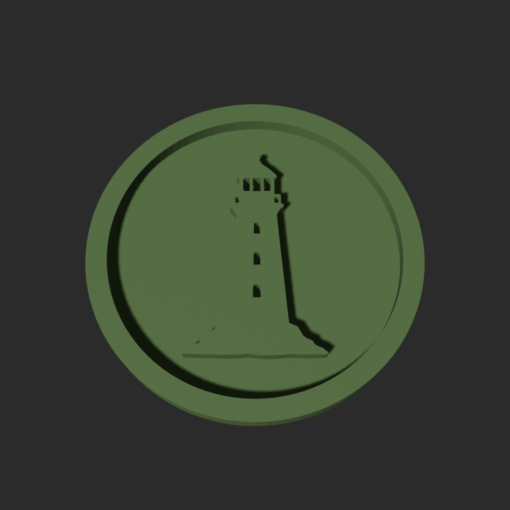 🏠 Lighthouse Disc – 3D Printable Game Token・ 3D File for 3D printing・Cults